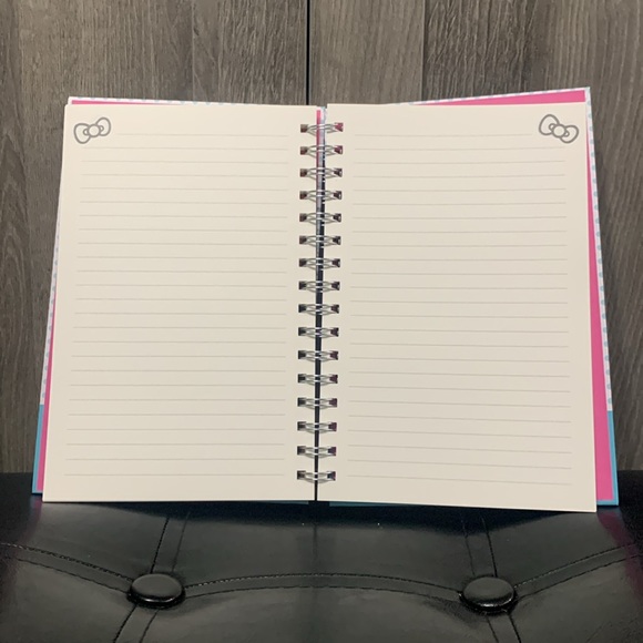 Hello Kitty | Office | Sanrio Hello Kitty On Phone Blue Polka Dots 6 Lined Pages Spiral Notebook ...